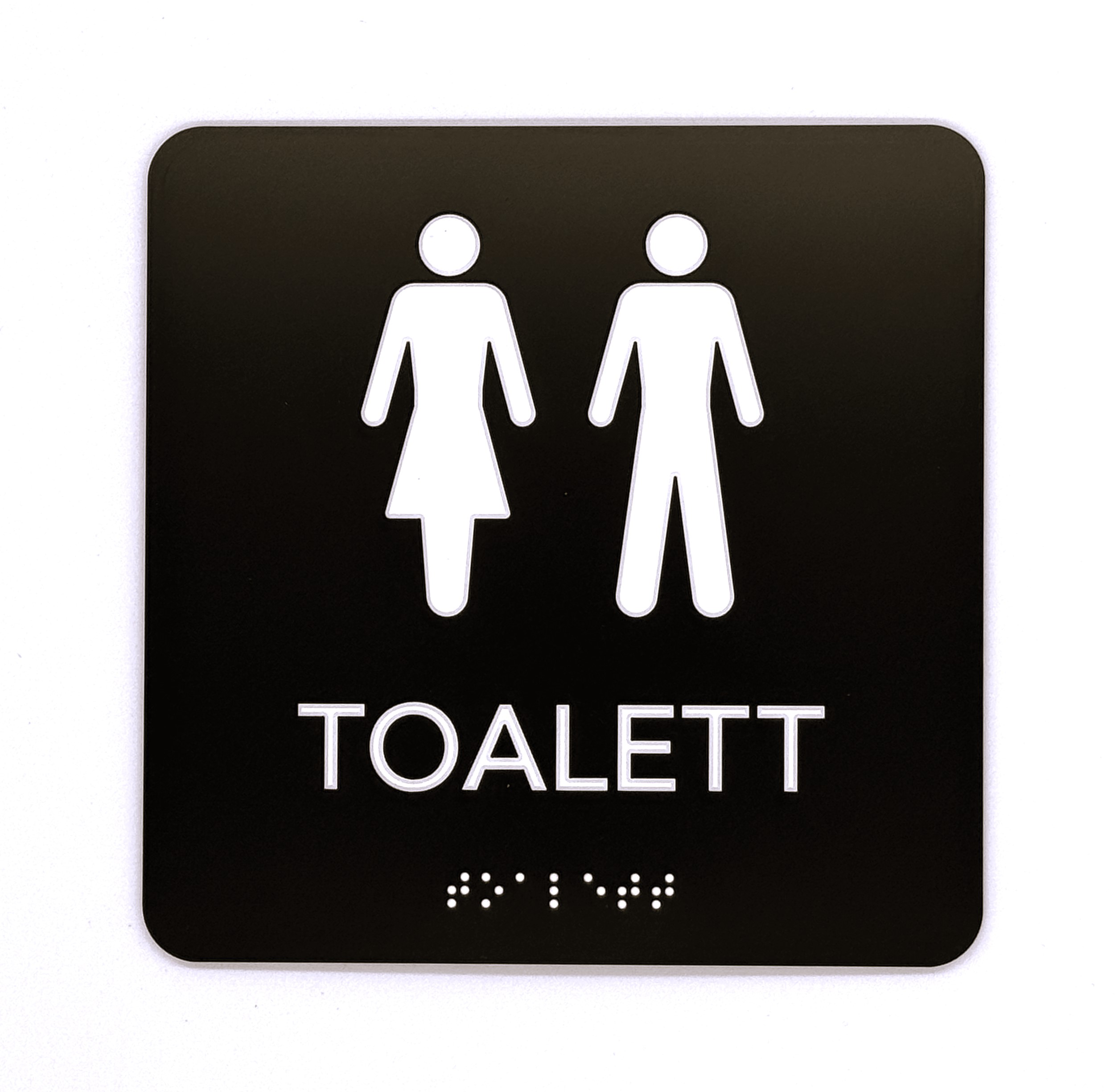 Taktil skylt TOALETT | Taktil Profil AB
